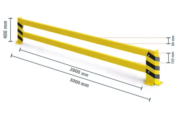 3000mm Crash protection rail – brioboxes.com