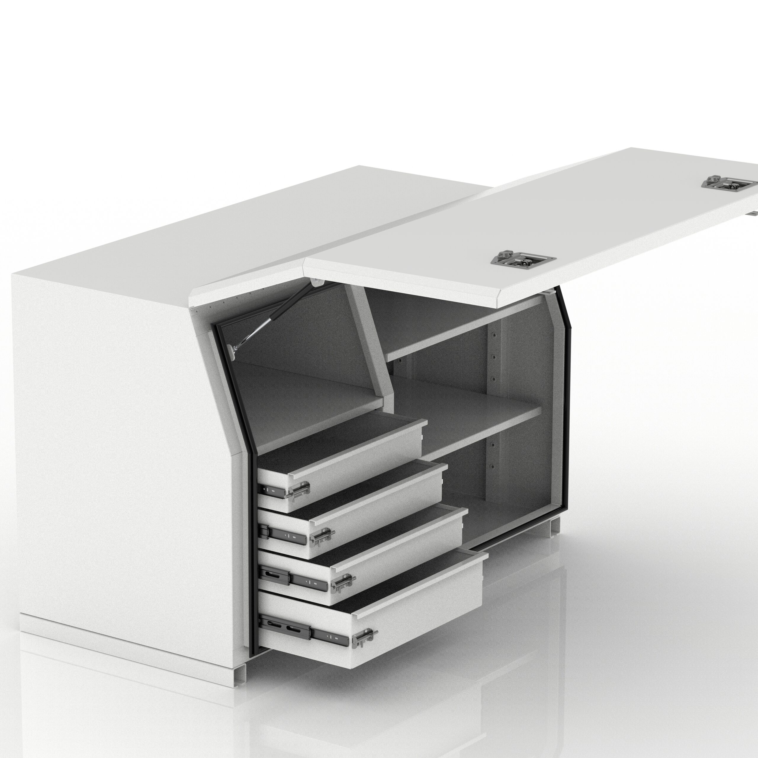 1580mm Steel Tool box 4 Vertical drawers – brioboxes.com