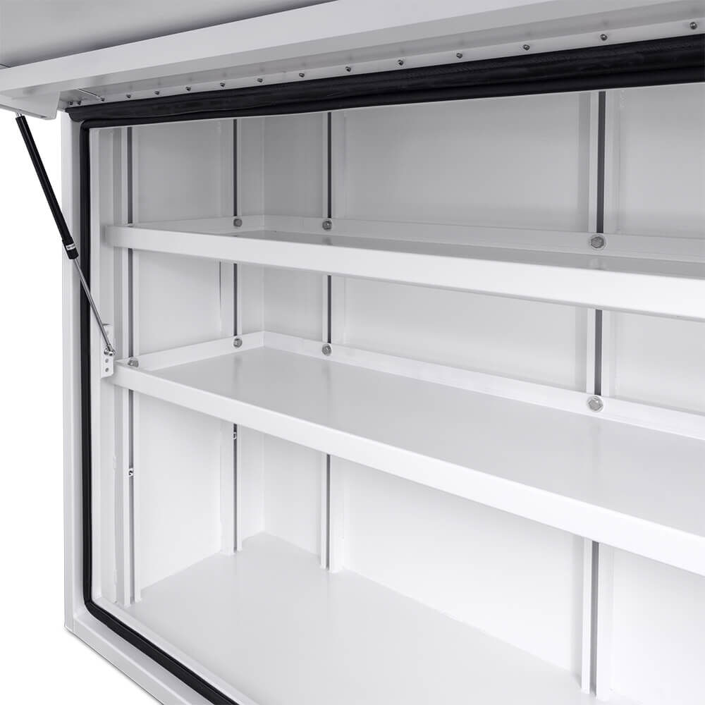 1400mm Aluminum flat plate White tool box NO drawers – brioboxes.com